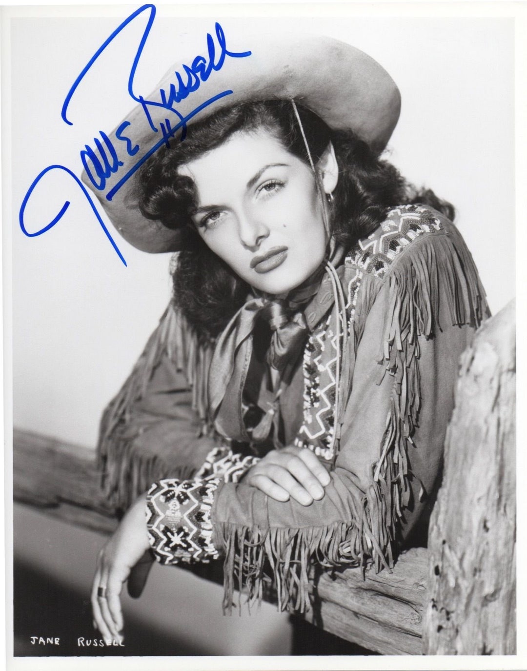 Jane Russell 8 X10 Autographed Hand Signed Photo - Etsy