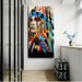 Native American Female Canvas Wall Art, Indians Girl Colorful Feather ...