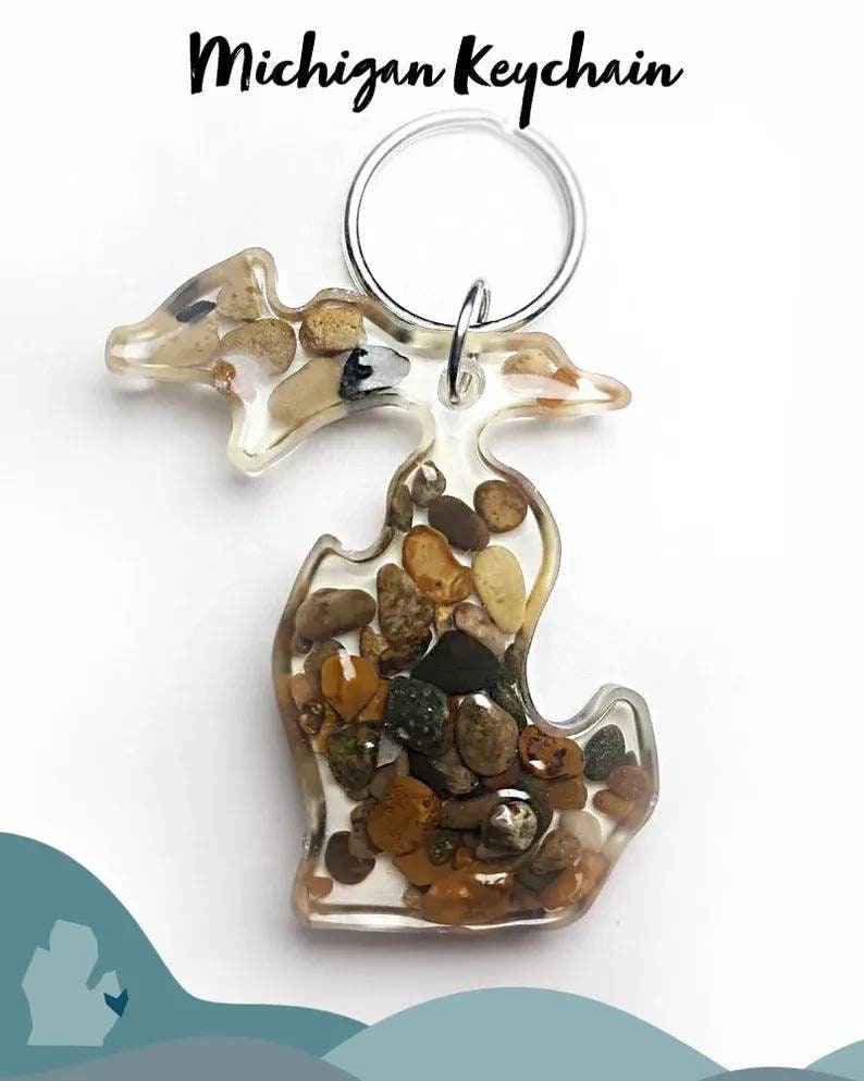 10 Michigan Shaped Keychains Made Out of High Quality Resin - Etsy