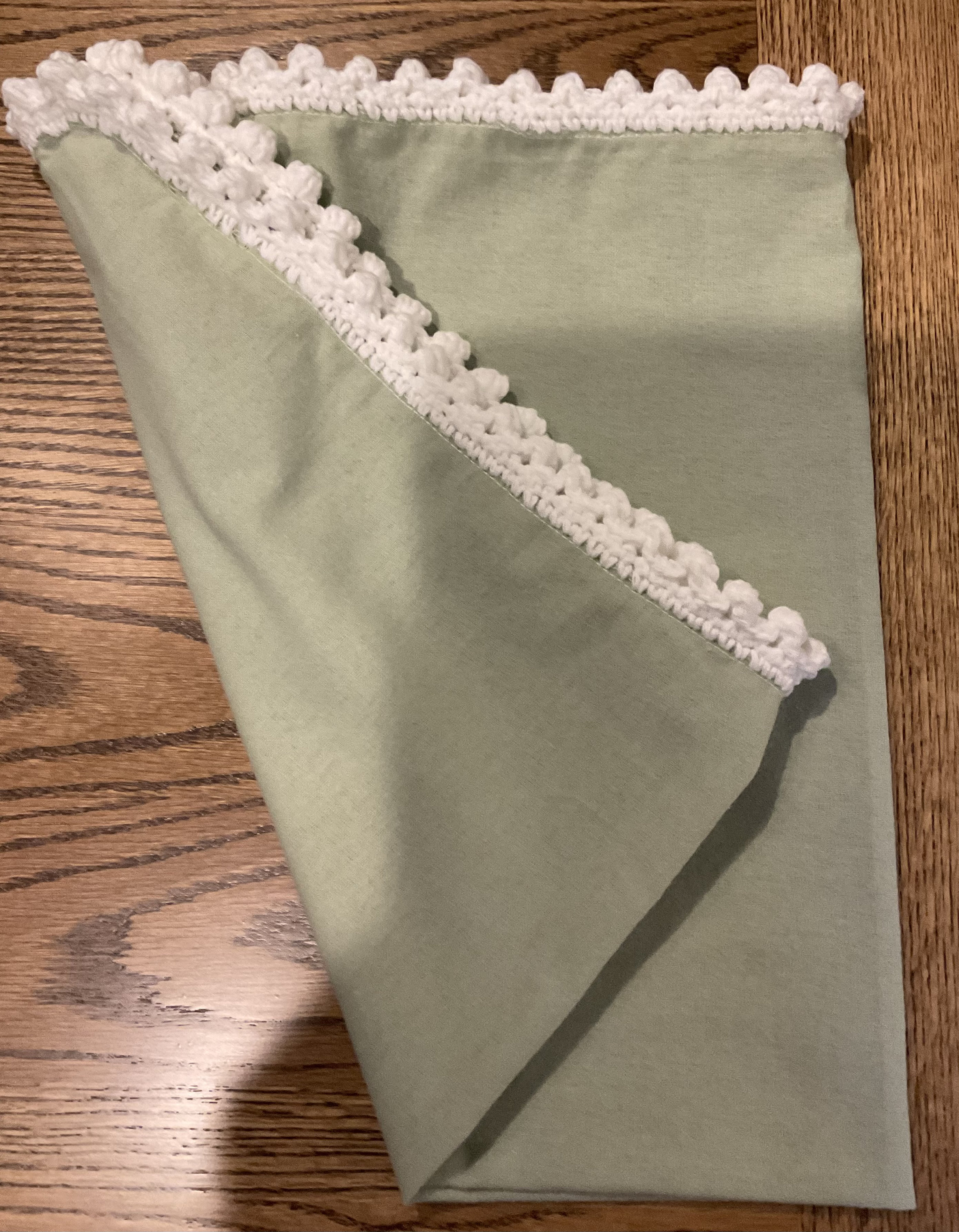 Baby Receiving Blanket With Crochet Edge single Layer - Etsy