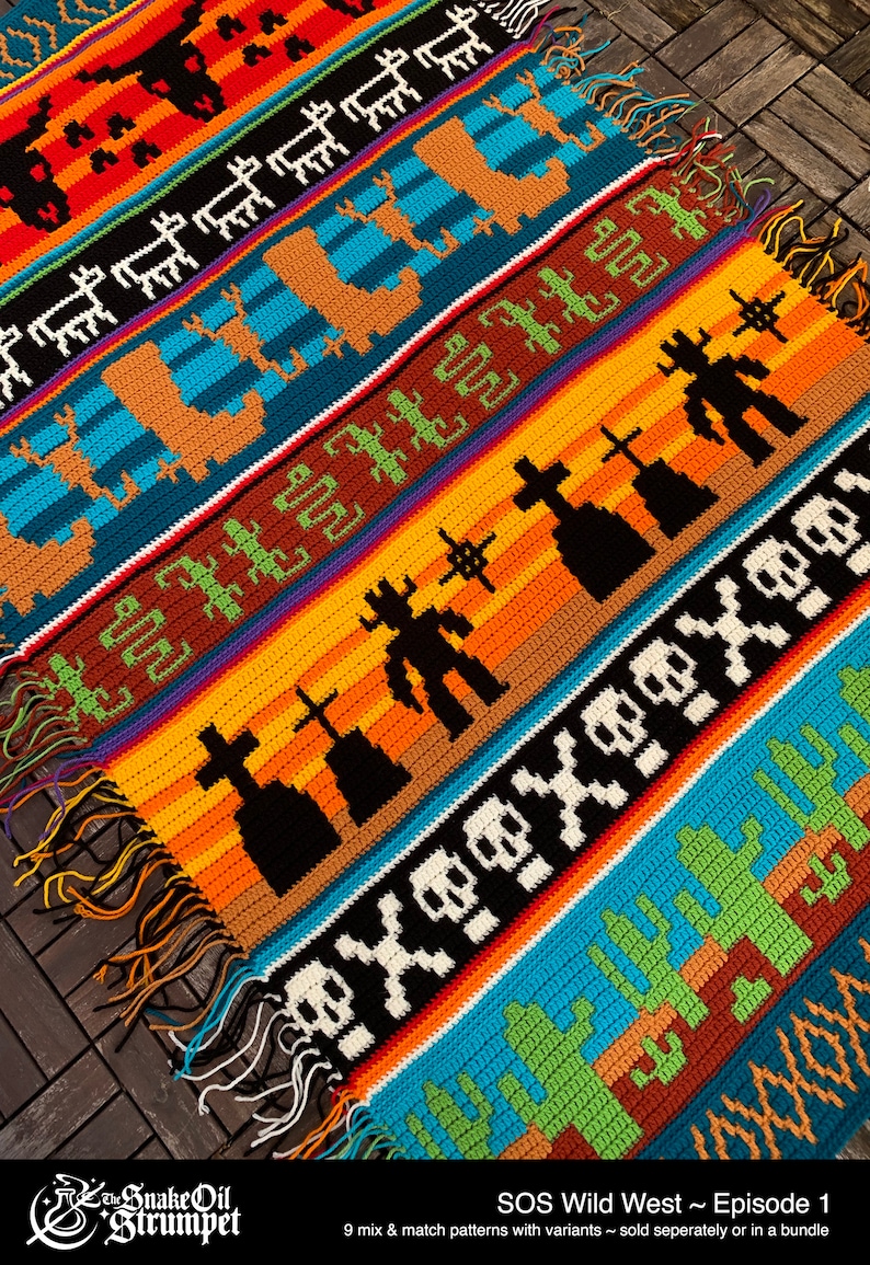 Wild West ~ Episode 1 Mosaic Crochet Pattern Collection - Etsy
