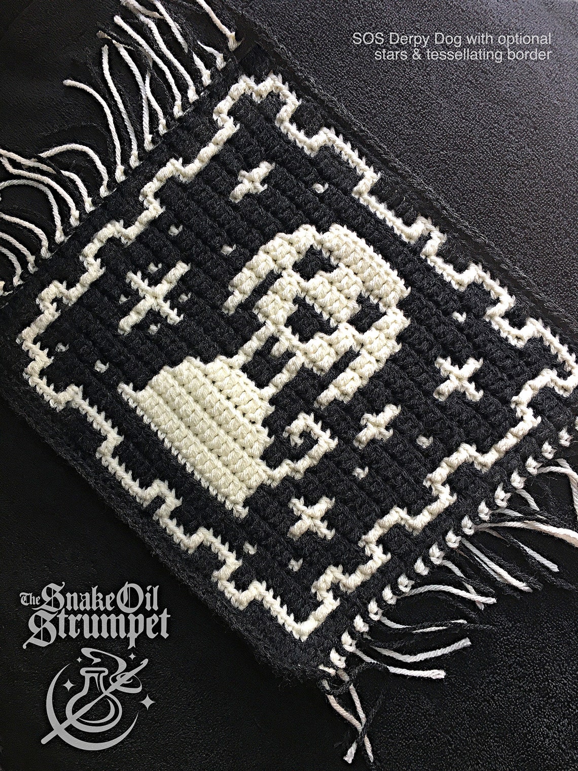 Sos Derpy Dog ~ Mosaic Crochet Pattern - Etsy