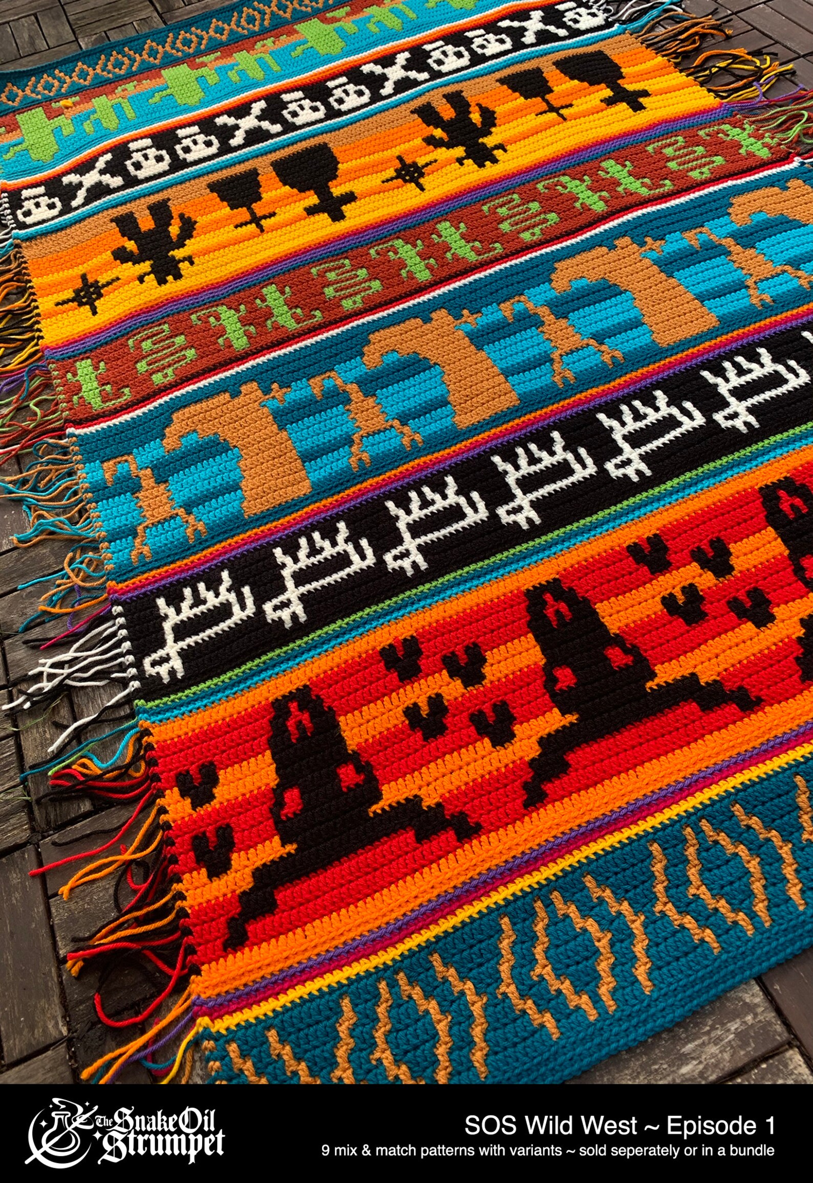 Wild West ~ Episode 1 Mosaic Crochet Pattern Collection - Etsy