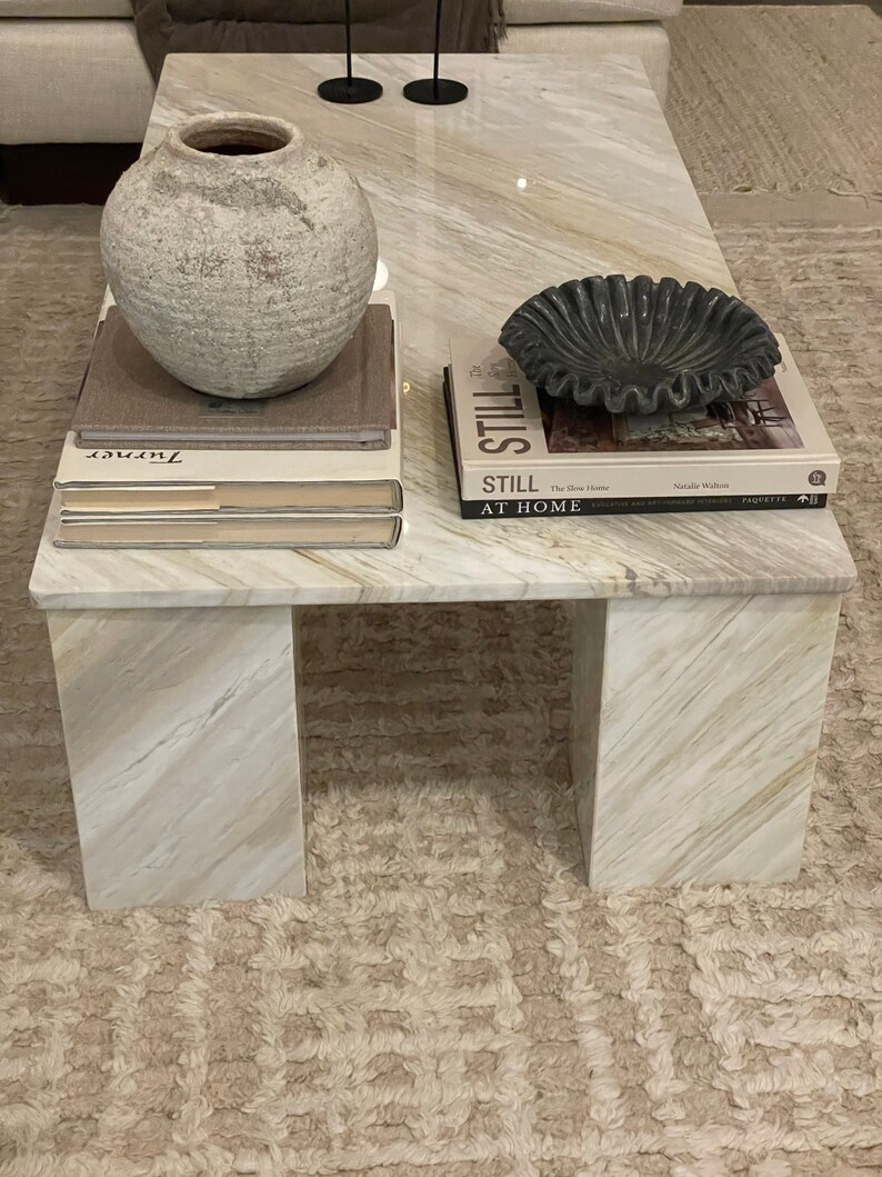 Marble Rectangular Coffee Table - Etsy