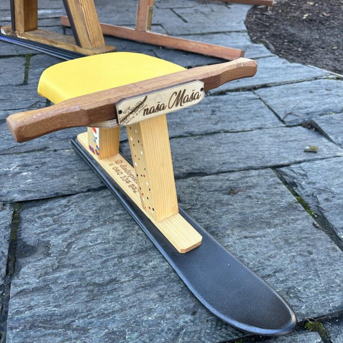 Handmade Wooden "pležuh" MINI – Personalized Kids Snow Sled - Etsy