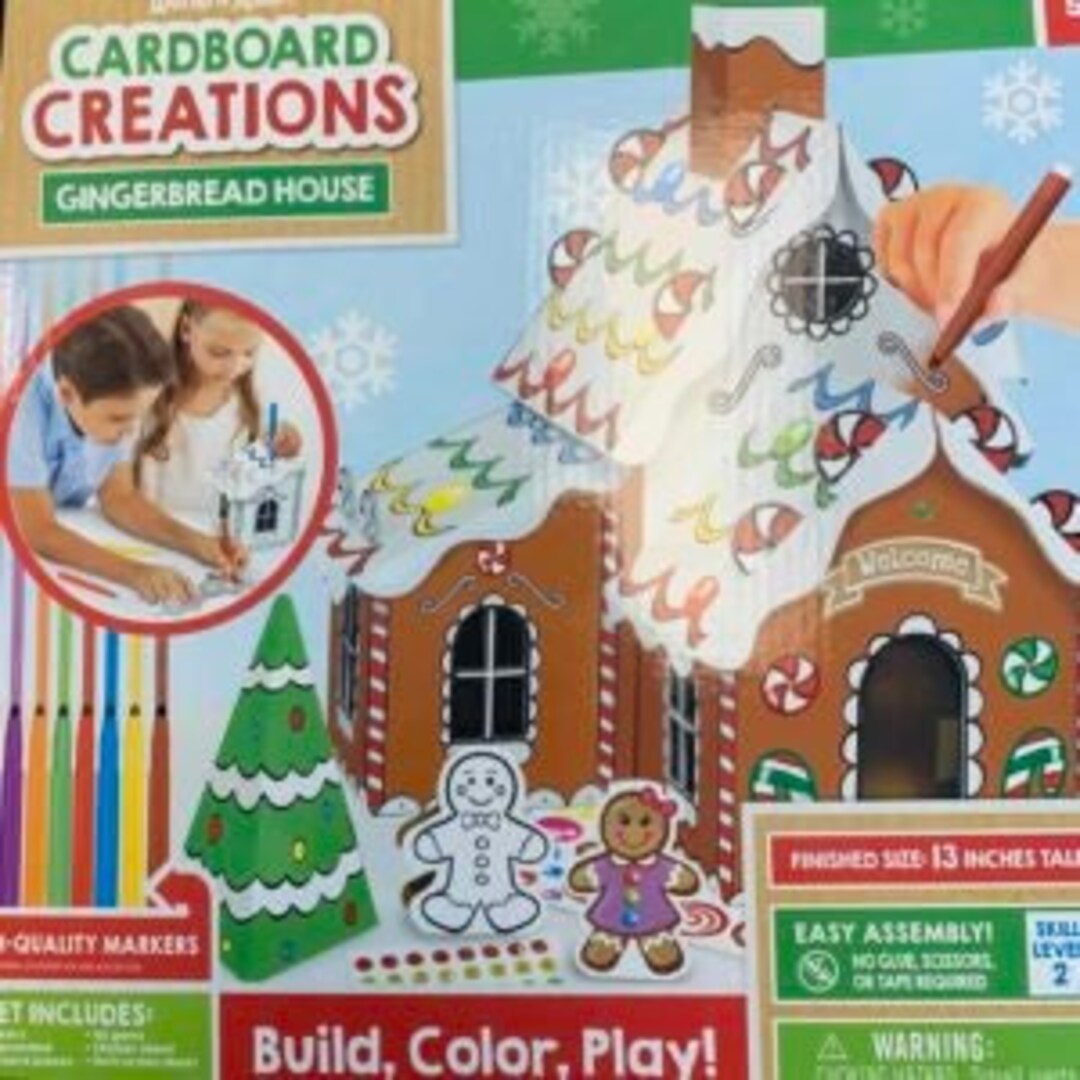 Cardboard Gingerbread House Kit - Etsy