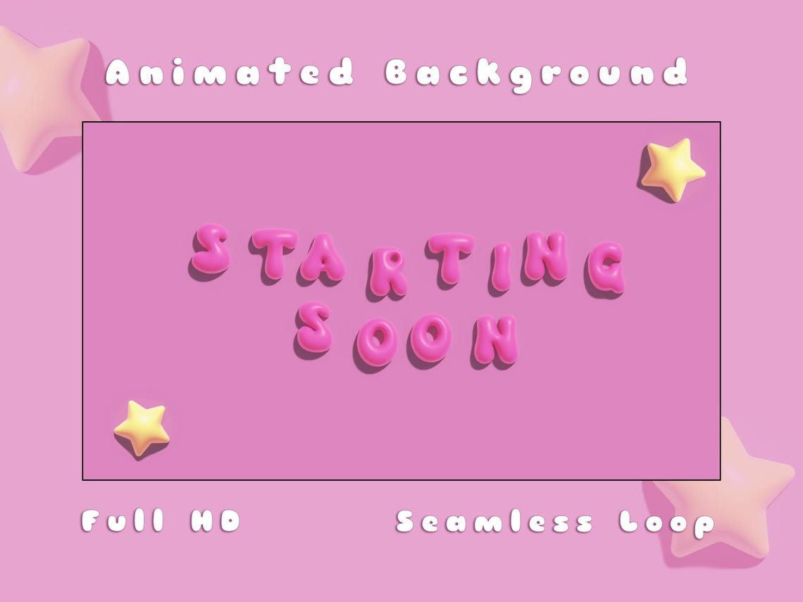 Animated Looping Starting Soon Livestream Scene - Stream Background ...