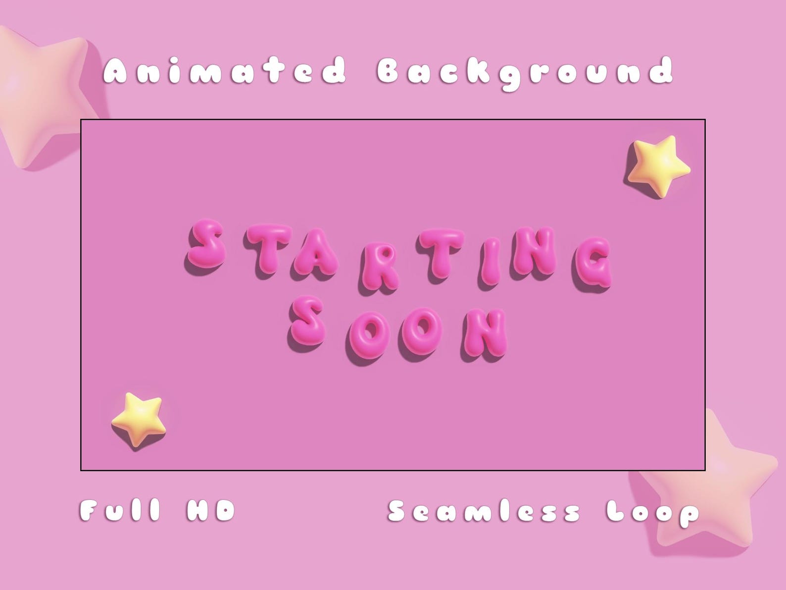 Animated Looping Starting Soon Livestream Scene - Stream Background ...