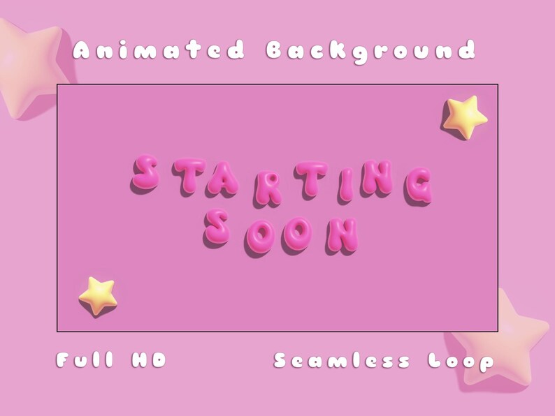 Animated Looping Starting Soon Livestream Scene - Stream Background ...