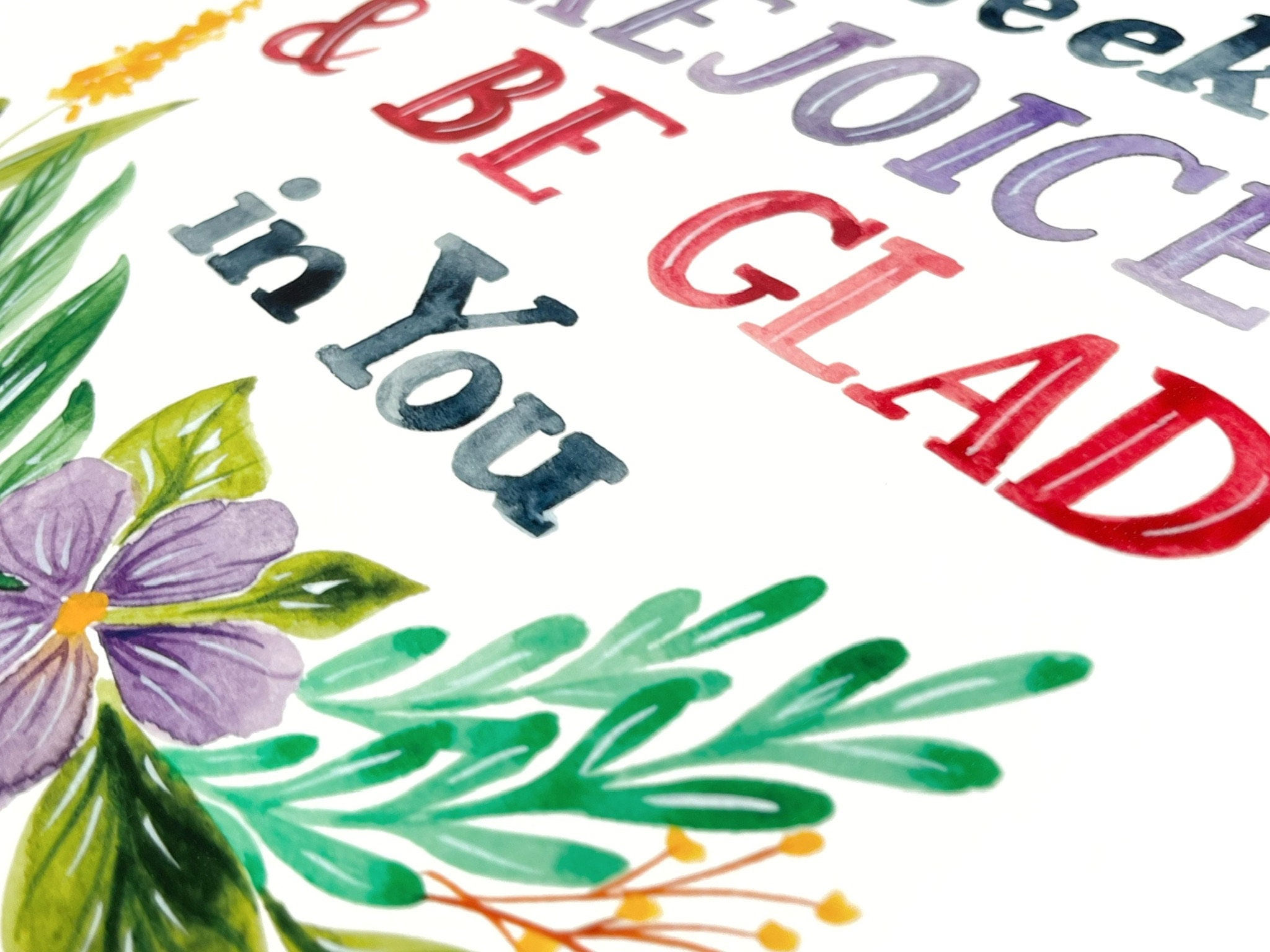 Bible Verse Calligraphy//rejoice and Be Glad, Psalm 40:16, 11x14 ...