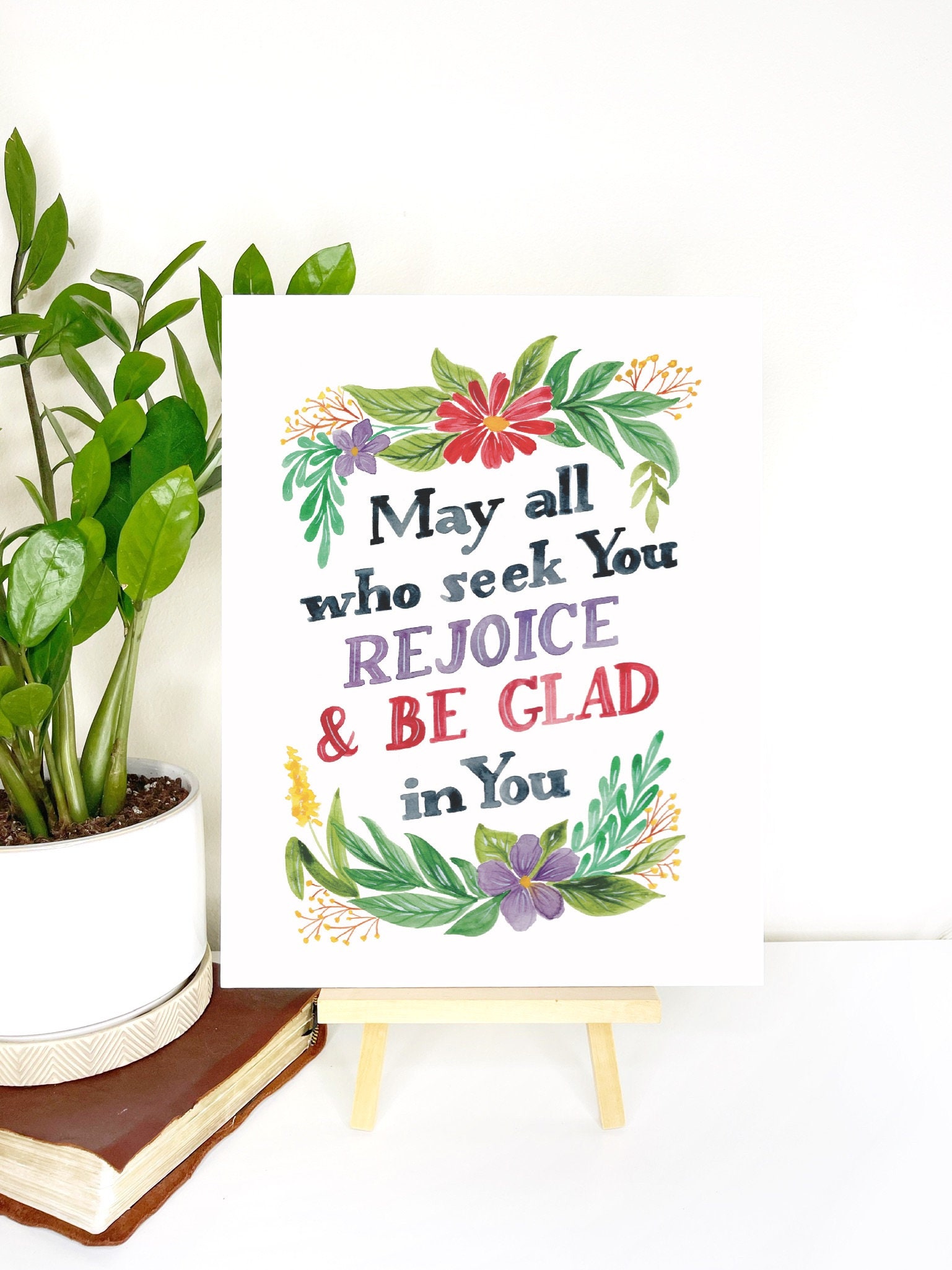 Bible Verse Calligraphy//rejoice and Be Glad, Psalm 40:16, 11x14 ...