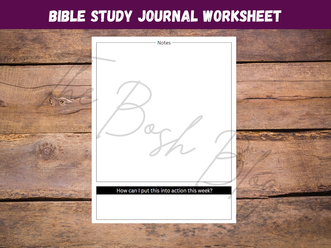 BIBLE STUDY Journal Printable Bible Study Notes Worksheet Sermon Notes ...