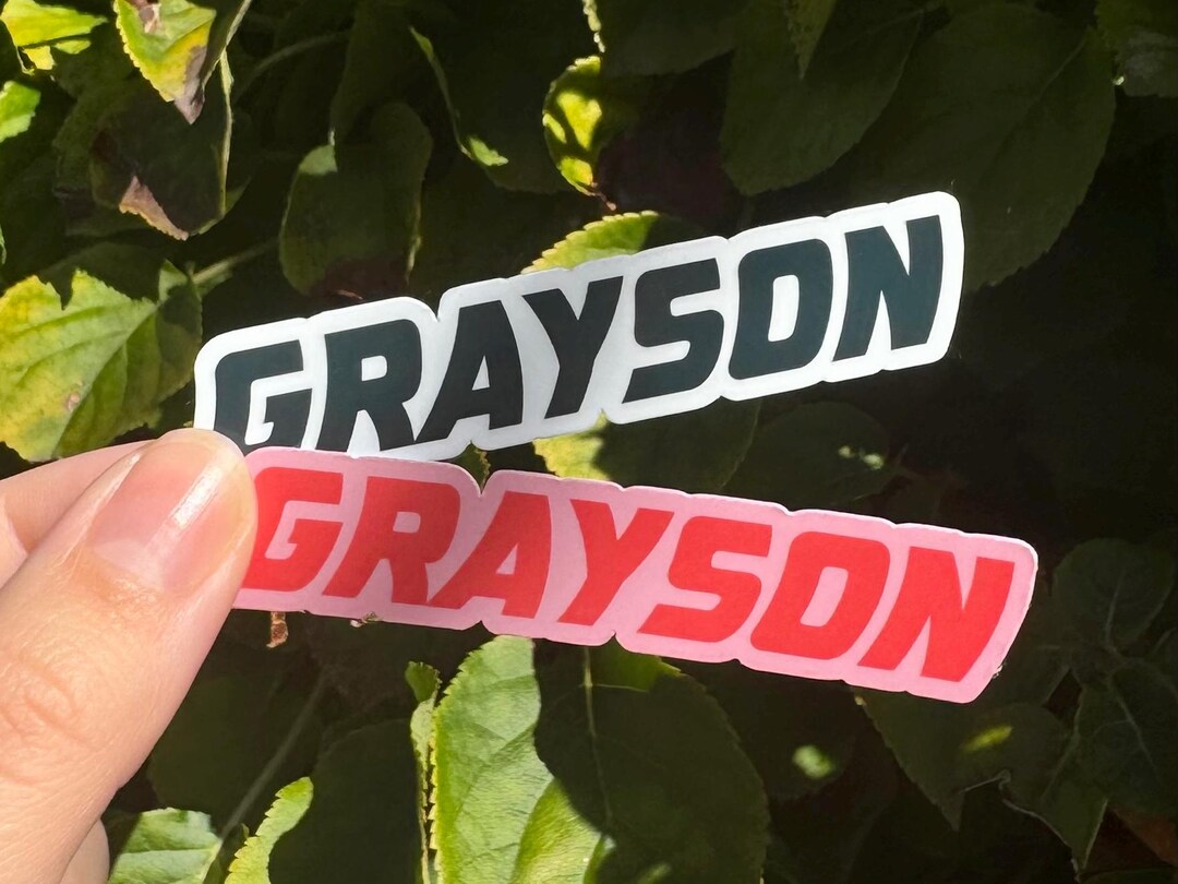 Custom Racecar Slant Name Sticker Personalized, First or Last Name ...