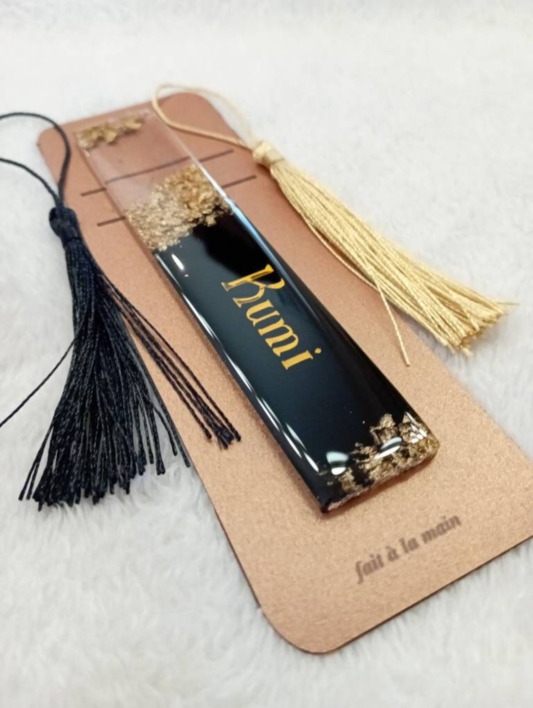 Marque-pages en résine époxy personnalisable fait à la main - Etsy France