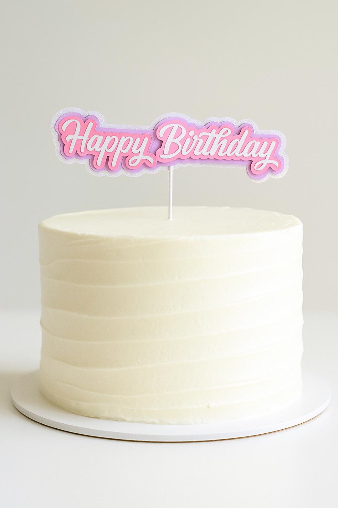 Happy Birthday Cake Topper 3D Layered Glitter, Metallic & Cardstock ...