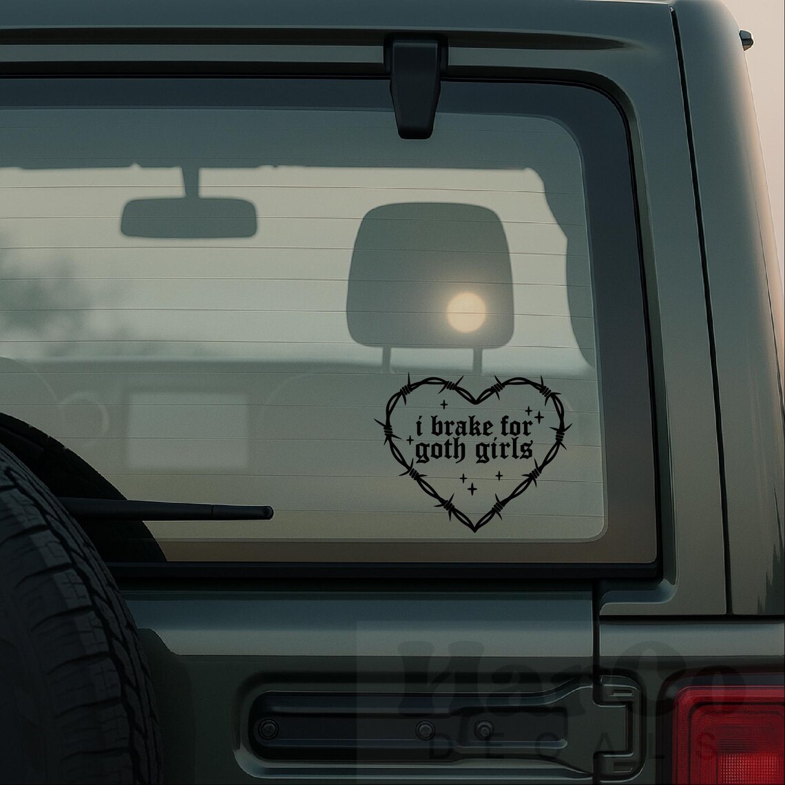 I Brake for Goth Girls Vinyl Car Decal. Bats Decal, Funny Car Decals ...