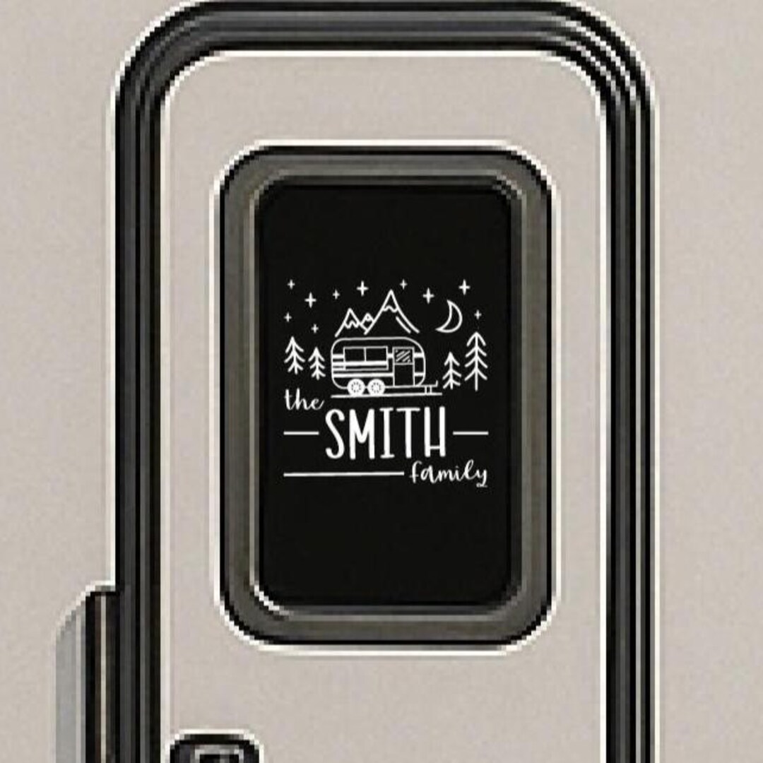 Custom RV Camper Decal, Camper Door Decal, RV Vinyl Decal, Family ...