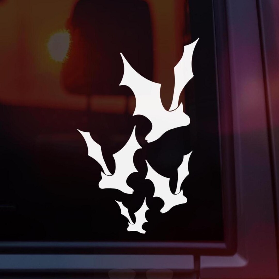 Flying Bats Vinyl Decal, Goth Bumper Sticker, Spooky Decals, Car Decals ...