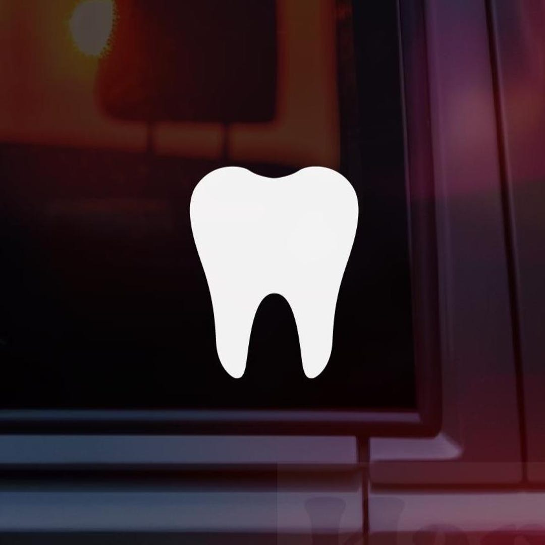 Tooth Vinyl Decal Bumper Sticker, Dental Hygienist Gift, Dental ...