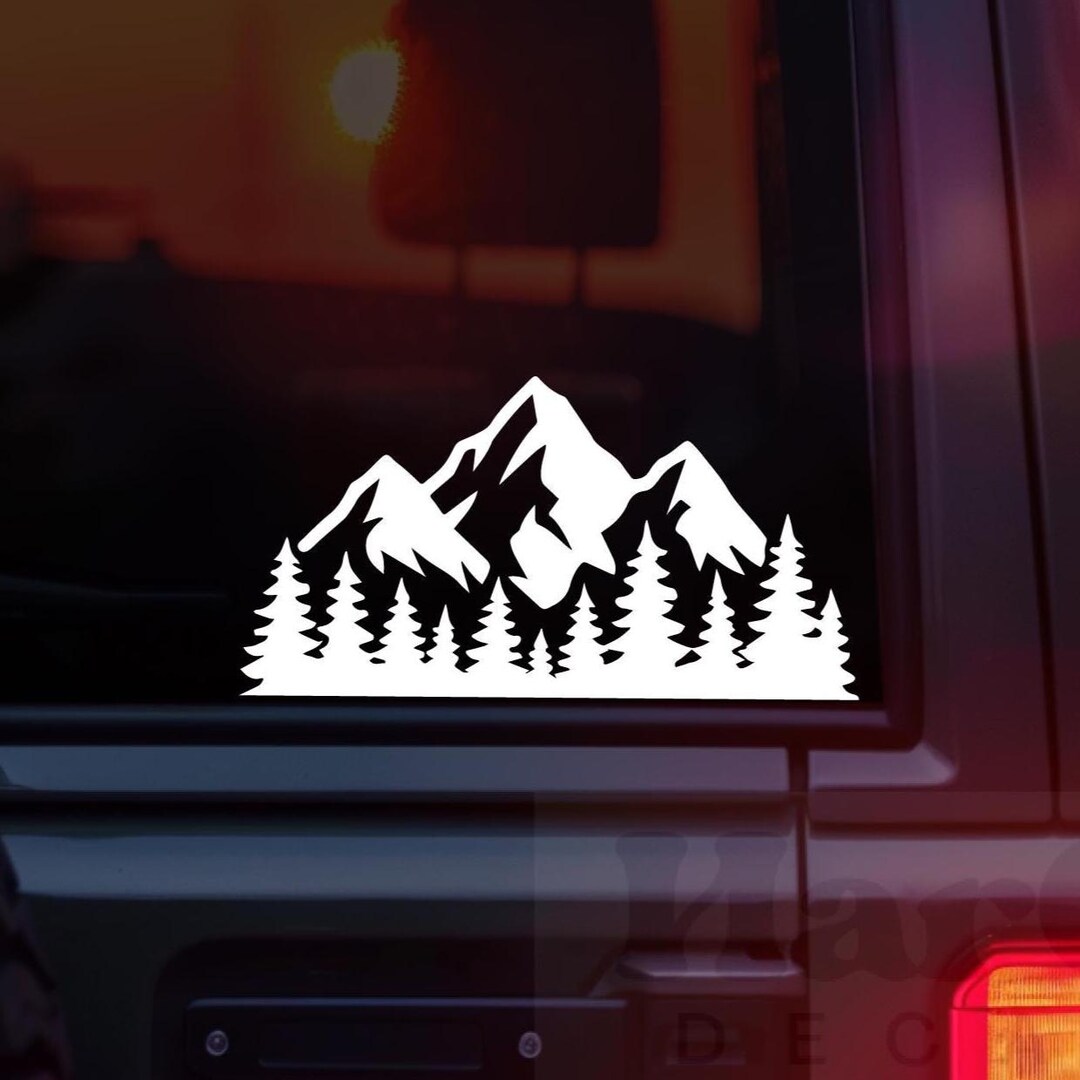Mountain Vinyl Car Decal, RV Decal, Nature Sticker, Camping Sticker ...