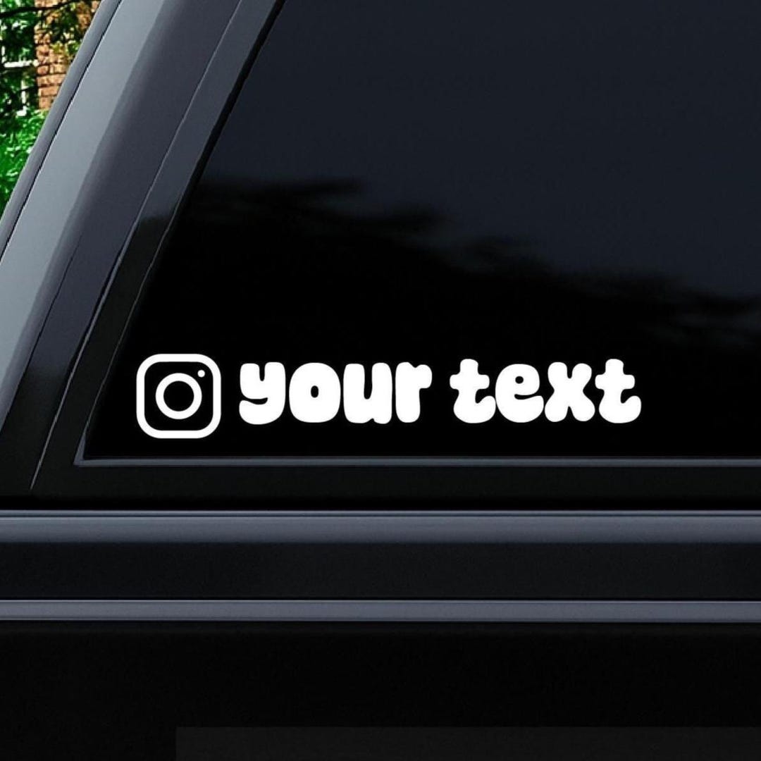 Custom Instagram Handle Vinyl Decal, Custom Vinyl Stickers, Instagram ...