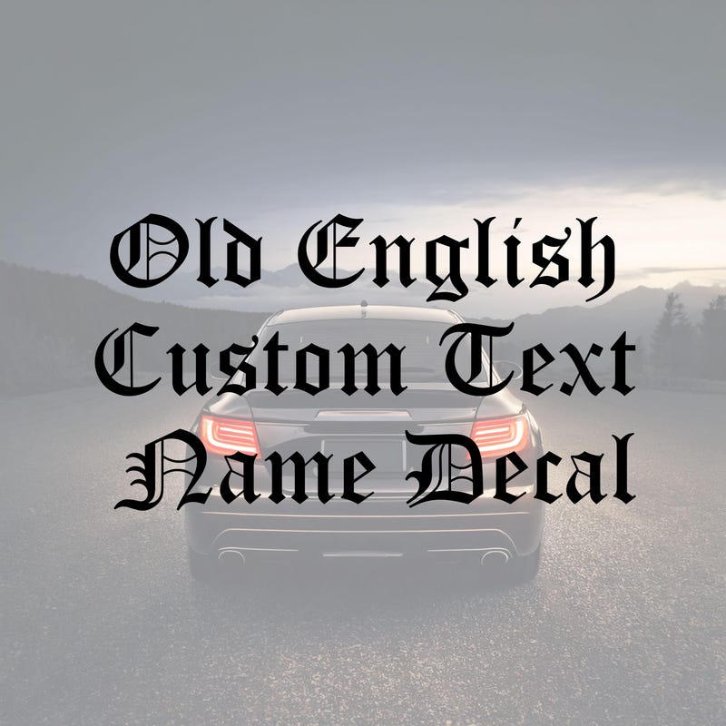 Custom old english sticker - Etsy.de