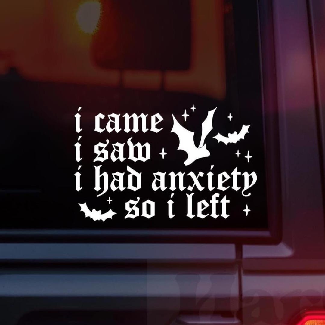 Goth Vinyl Car Decal, Window Decal, Funny Car Decals for Women, Vinyl ...