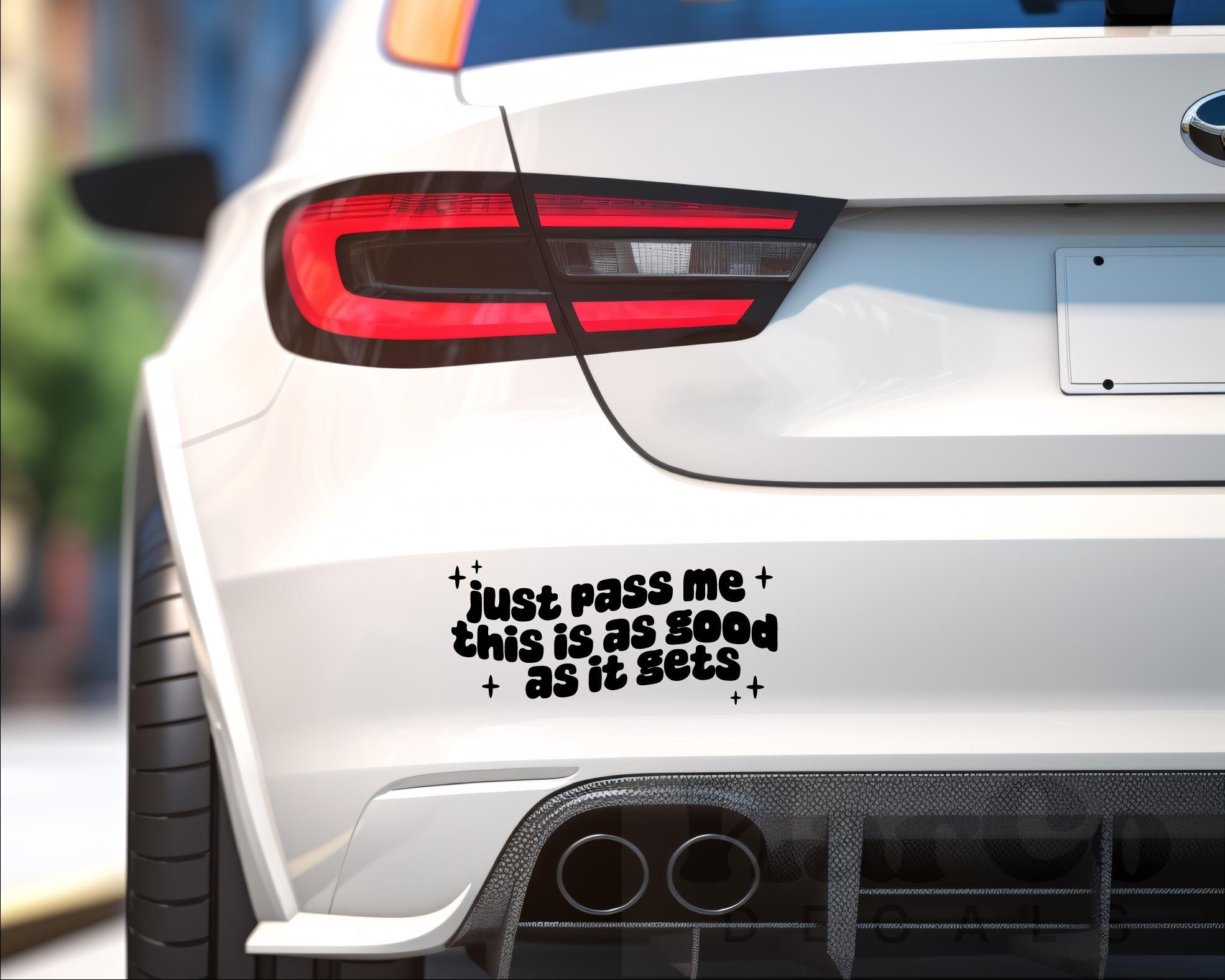 Funny Vinyl Car Decal, Retro Decal, Sarcastic Bumper Sticker, Window ...