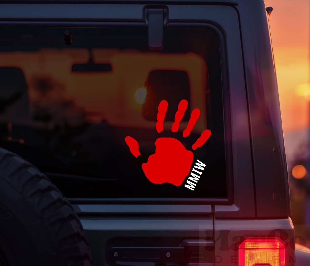MMIW Red Hand Print Vinyl Car Decal, MMIW Sticker, Red Dress Day ...