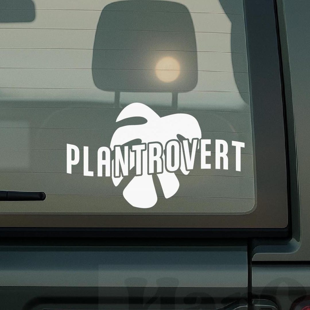 Funny Plant Lover Vinyl Car Decal, Funny Car Decals Women, Bumper ...