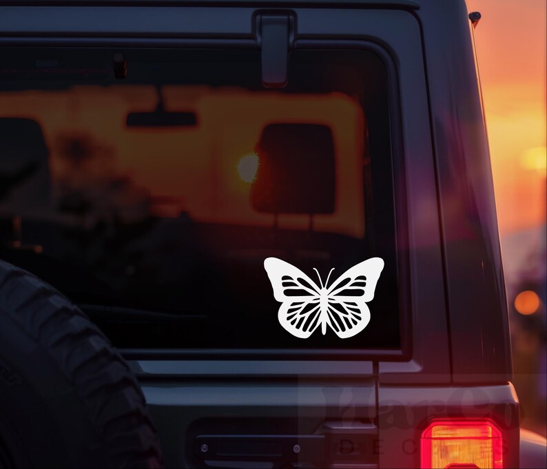 Monarch Butterfly Car Decal, Butterfly Vinyl Sticker, Rear Window or ...