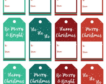 Christmas Song Gift Tags Printable INSTANT DOWNLOAD - Etsy