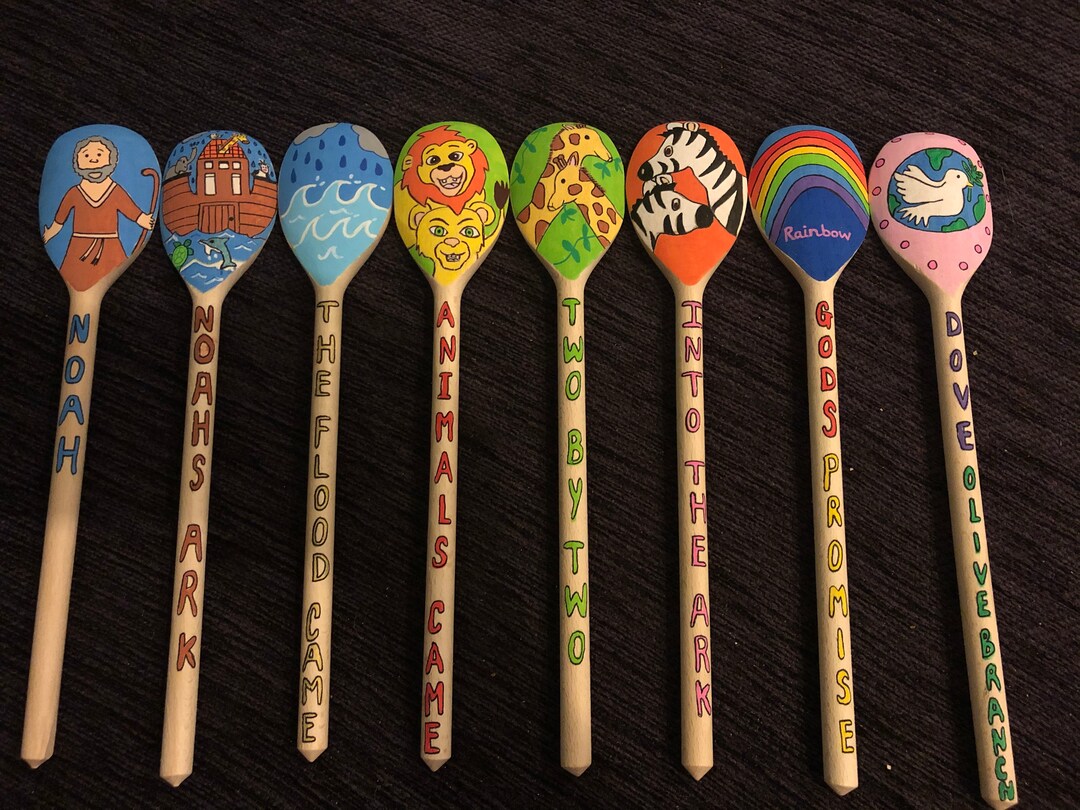 Noah's Ark Story Spoons, Noah's Ark, Storytelling Spoons, Story Sacks ...