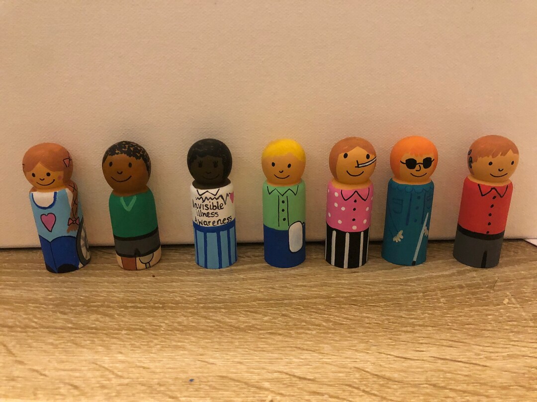 Disability Awareness Peg Doll Set, Peg Doll Set, Disabilities, - Etsy UK