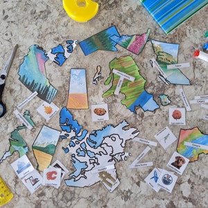 Canadian Geography Canada Provinces Matching Homeschool Exercise - Etsy ...