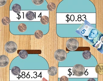 French Canadian Play Money Printable Teach Math Home - Etsy Canada
