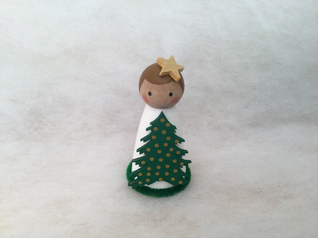 Christmas Peg Doll Decoration - Etsy