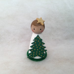 Christmas Peg Doll Decoration - Etsy