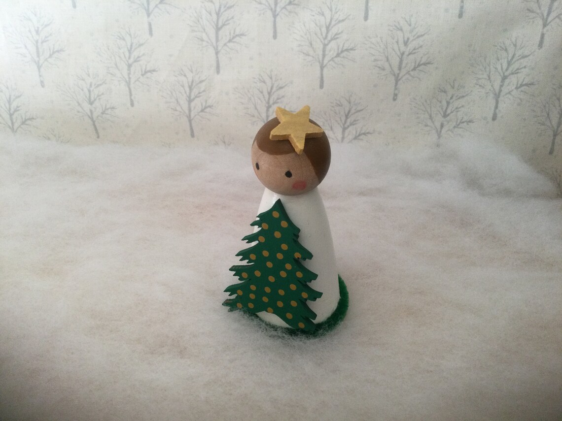 Christmas Peg Doll Decoration - Etsy
