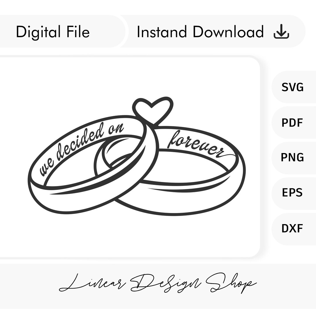 Marriage Rings Svg, Wedding Svg, Forever Love Svg, Engagement Ring Svg ...