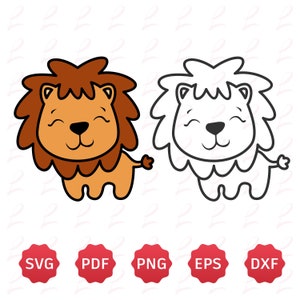 Little Lion Svg - Baby Lion Png - Cute Lion Cricut - Lion Cricut ...
