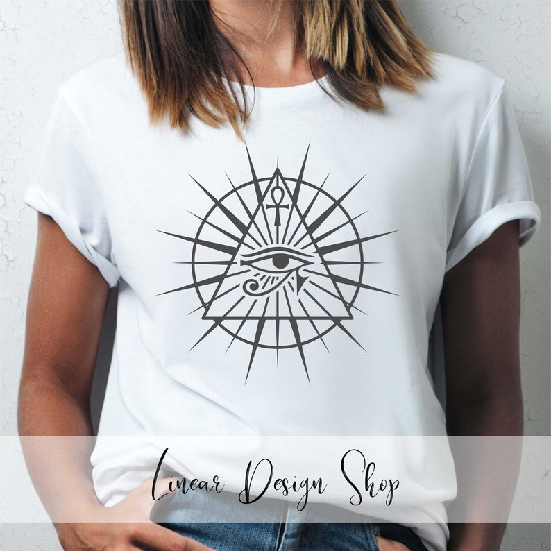 Eye of Ra SVG – Egyptian Symbols Clipart, Ankh Cross (digital Download ...