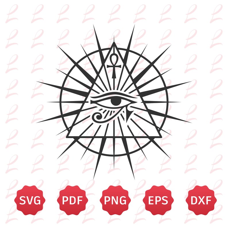 Eye of Ra Svg Egypt Symobls Clipart the Ankh Cross Svg - Etsy