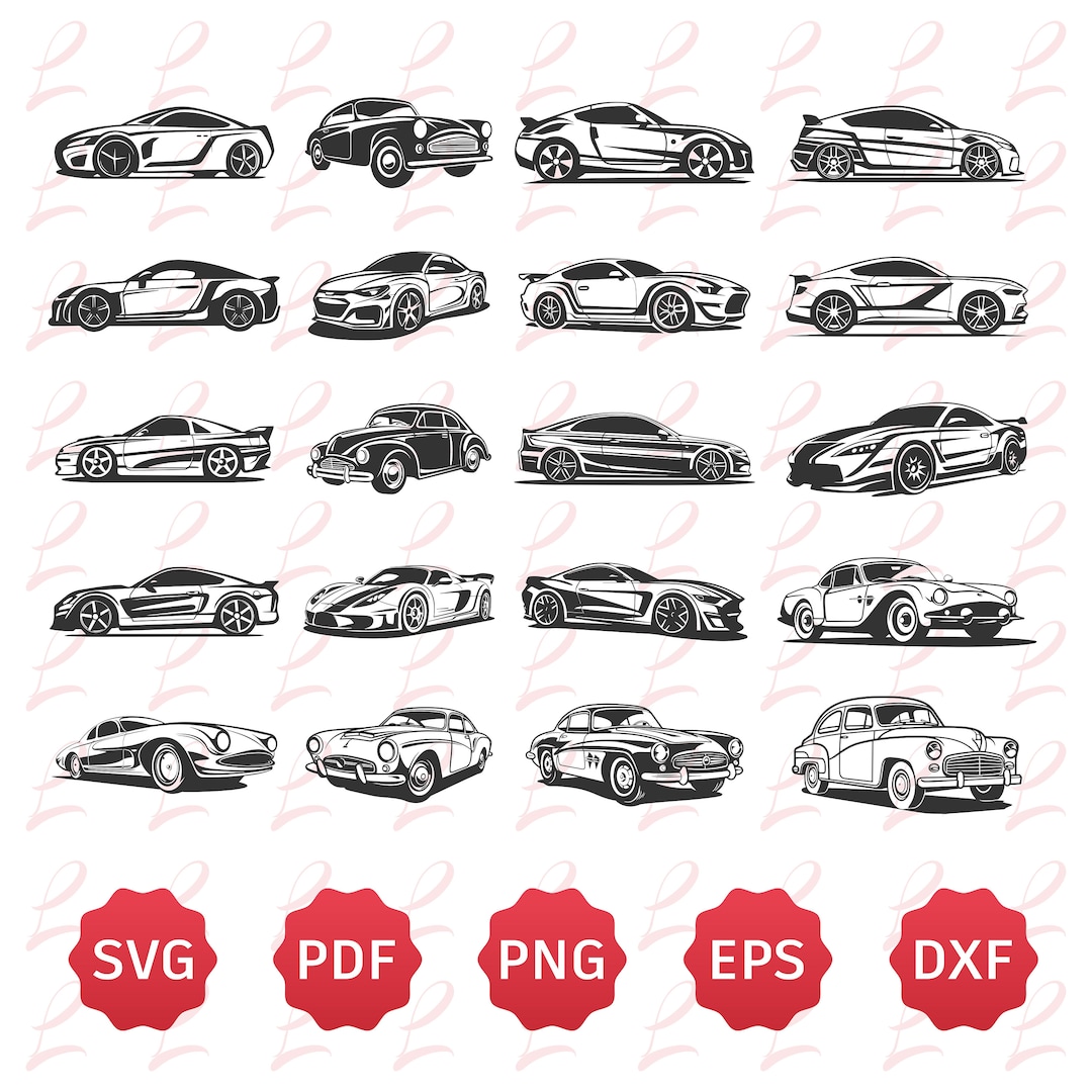 Car SVG Files for Cricut, Silhouette, Vintage Car Svg, Classic Car Svg ...