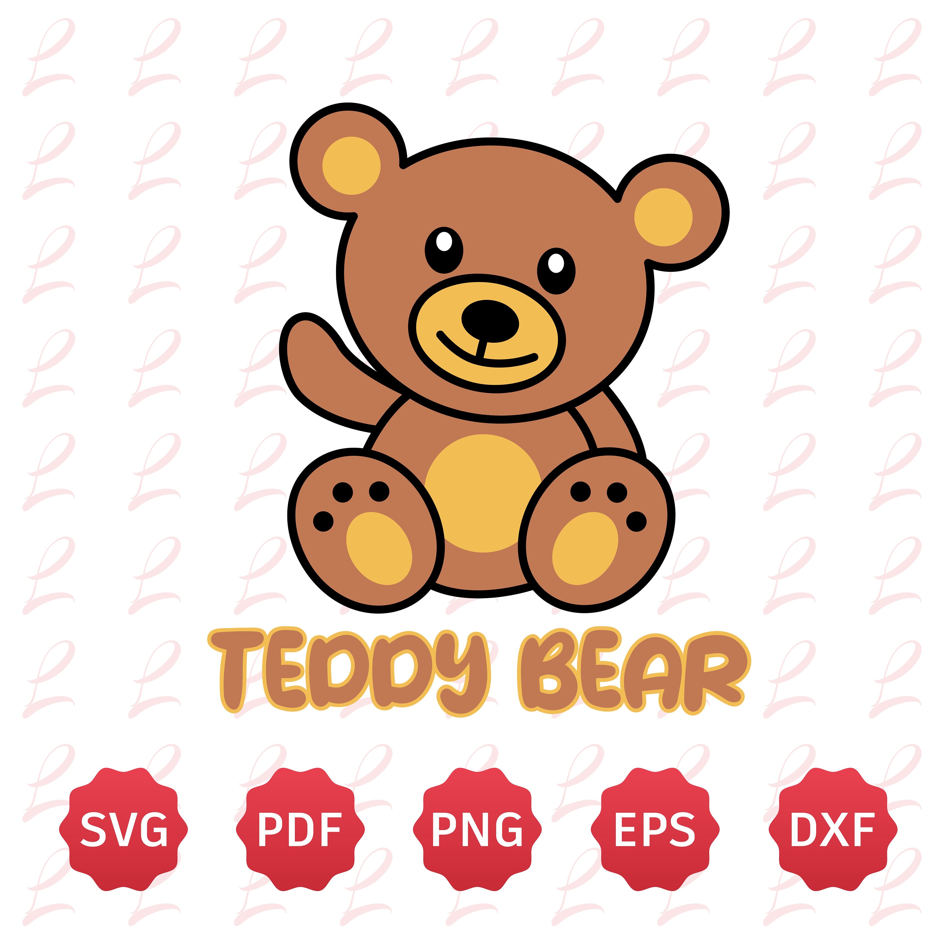 Teddy Bear Svg: Layered Design for Cricut, Sublimation (digital Files ...