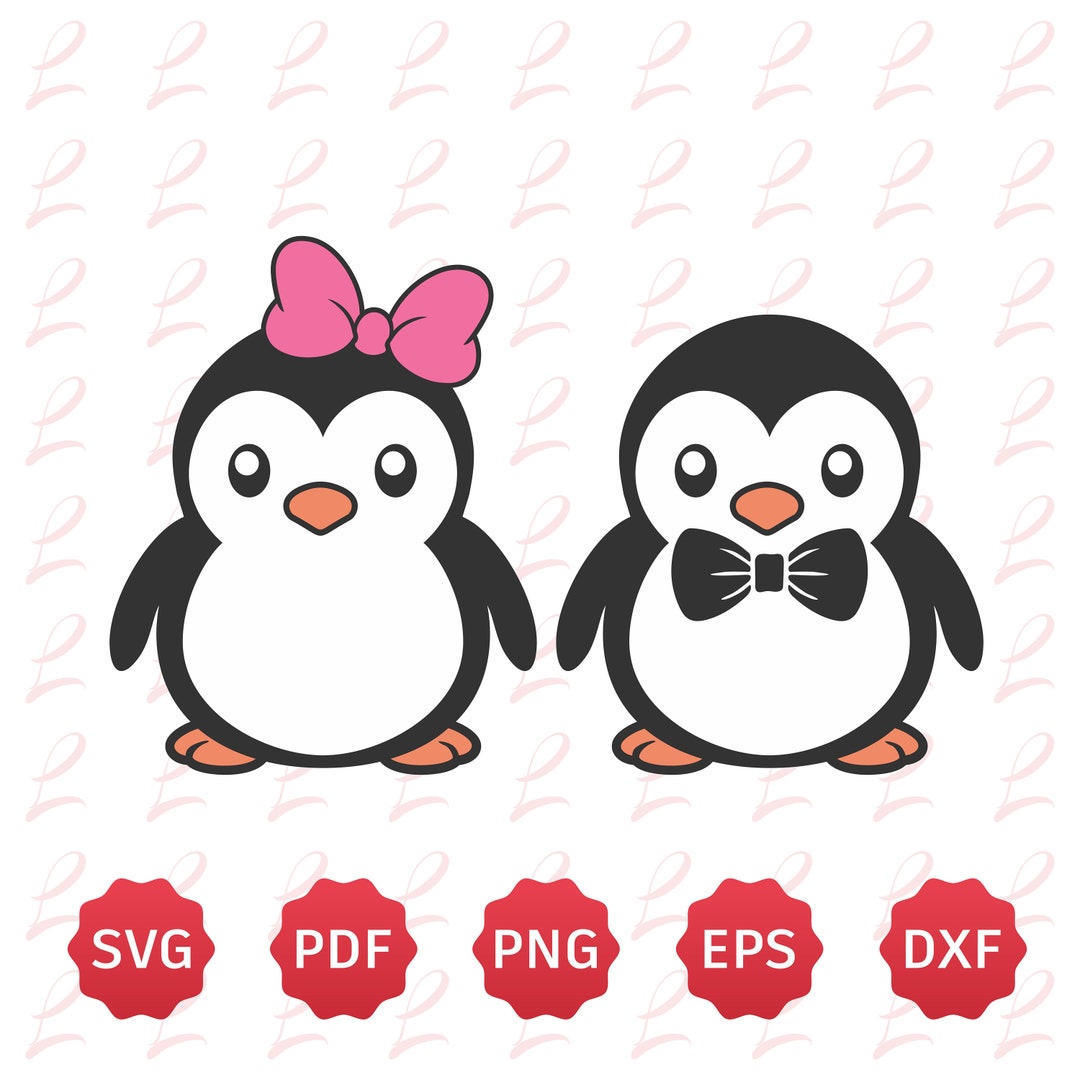 Cute Penguin Svg, Little Penguin Svg, Its a Girl Penguin, Its a Boy ...
