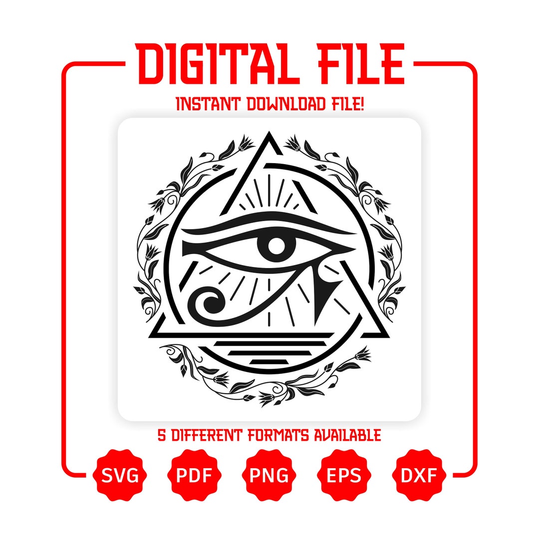 Eye of Horus Svg, Eye of Ra Svg, Egypt Symobls Clipart, Egypt Pyramit ...
