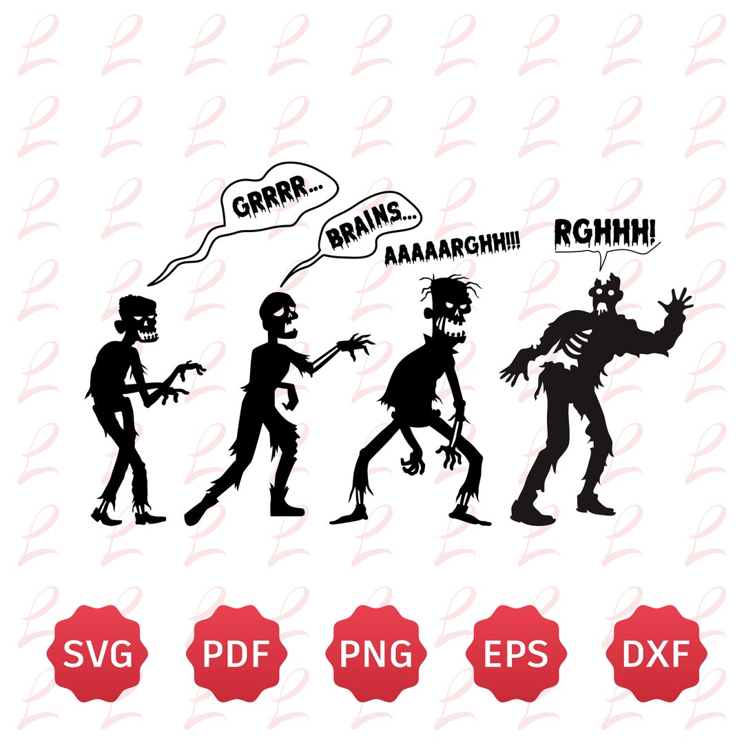 Zombie Svg Zombie Cricut Zombie Clipart Hallween Cut File - Etsy