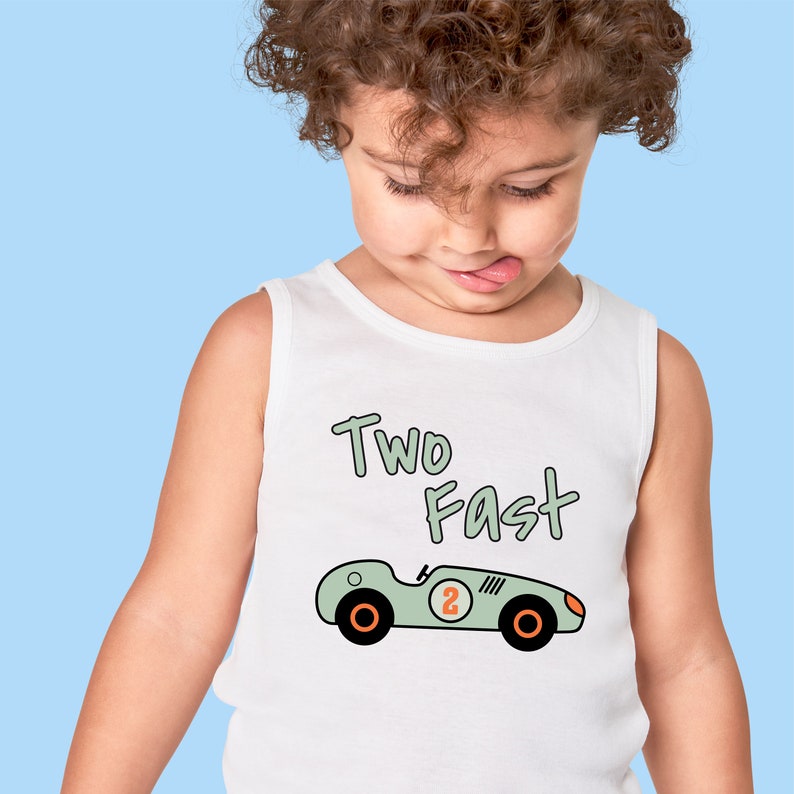 Two Fast Birthday Svg Racing Car Cricut Retro Race Svg - Etsy