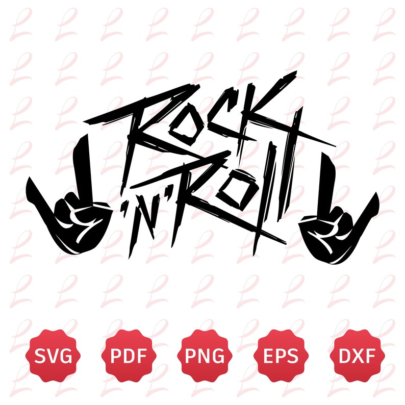 Rock N Roll Svg Rock N Roll Cricut Silhouette Cut File - Etsy